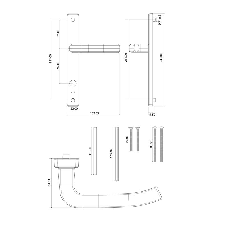 Architectural Lever Handles - Hebden & Holding - quality hardware at ...
